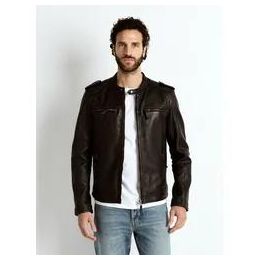 Bikerjacke Mustang "31020186", Herren, Gr. 3XL, braun (vintage braun), Obermaterial: 100% Lammleder / Innenfutter: 100% Baumwolle / &Auml;rmelfutter: 100% Polyester, Jacken