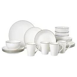 Ritzenhoff & Breker Kombiservice RITZENHOFF & BREKER "Adela", grau, 20 Stk., Porzellan, Geschirr-Sets, Kombiservice, aus Porzellan f&uuml;r 4 Personen