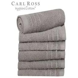 Seiftuch Carl Ross "HygieniCotton", grau (platin), B:30cm L:30cm, Baumwolle, Waschlappen, mit 2 Aufh&auml;ngekordeln