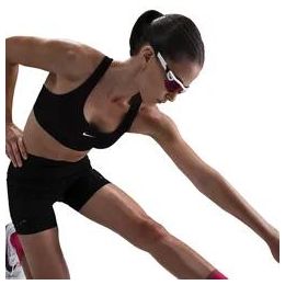 Lauftights Nike "W NK DF SWIFT HR 4IN SHORT", Damen, Gr. L, N-Gr, schwarz, reflective silv, Obermaterial: 75% Polyester, 25% Elasthan, Hosen, sportlicher Stil, bequeme Passform, f&uuml;r Erwachsene