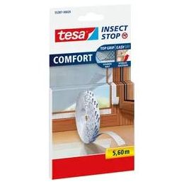 Insektenschutz-Fensterrahmen Tesa "Insect Stop COMFORT selbstklebendes Klettband Ersatzrolle, 5,6m", wei&szlig; (gewebe: wei&szlig;), B:560cm H:1cm, Insektenschutzgitter, Klettband zur bohrfreien Fixierung am Fenster f&uuml;r Fliegengitter - wei&szlig;