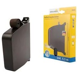 Aufputz-Gurtwickler Schellenberg "Aufschraubwickler f&uuml;r das Rollladensystem Maxi", braun, 1 tlg., Gurtwickler, schwenkbar, mit vormontiertem Rollladengurtband, wei&szlig; oder braun