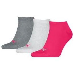 Sneakersocken Puma "Puma UNISEX SNEAKER PLAIN", Herren, Gr. 39-42, rosa (middle grau melange, pink), Baumwollmischung, Socken Sneakersocken, mit kleinem Logo