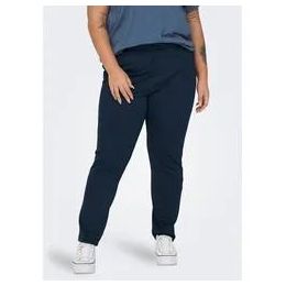 Jogger Pants Only CARMAKOMA "CARGOLDTRASH LIFE CLASSIC PANT NOOS", Damen, Gr. 54, L&auml;nge 32, blau (night sky), Milano Rib, Obermaterial: 63% Viskose, 32% Nylon, 5% Elasthan, unifarben, gerade, unten schmal lang, Hosen, Viskosemischung, regular fit
