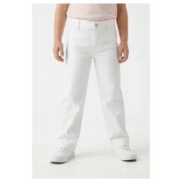 Weite Jeans KIDS Only "KOGSYLVIE CLEAN WIDE LEG WHITE PIM NOOS", M&auml;dchen, Gr. 116, N-Gr, wei&szlig;, Denim/Jeans, Obermaterial: 69% Baumwolle, 29% Polyester, 2% Elasthan, unifarben, Jeans
