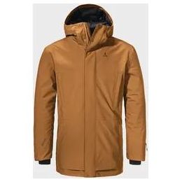 Sch&ouml;ffel Langjacke SCH&Ouml;FFEL "Urban Ins Parka Style Crivat MNS", Herren, Gr. 54, braun (4745, braun), Oberstoff: Aussenseite: 100% Polyester; (Membran: Thermoplastisches Polyurethan); Futter: 100% Polyester; Wattierung: 100% Polyester, regular fit, hoch geschlossener Ausschnitt, Jacken Langjacke