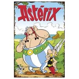 Metallbild LUCKYLINDE "Asterix, Obelix und Idefix II", bunt (farbe bild(er): bunt), B:20cm H:30cm T:0,2cm, Stahl, Bilder, Stahlschild 20x30 cm Wanddeko Bild zum Film "Kampf der H&auml;uptlinge"