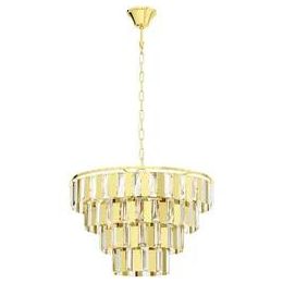 Eglo H&auml;ngeleuchte "ERSEKA Pendellampe - Stahl - E14 - 7X40W - IP20", messing, 7, &Oslash; 48,5cm H: 145cm, 1 Stk., Leuchten, H&auml;ngelampe, Deckenlampe, Wohnzimmer, Esszimmer, H145 x &Oslash;48,5 cm, H&auml;ngeleuchte