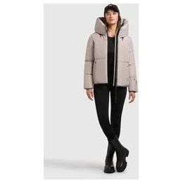Steppjacke Khujo "AUDREY MATT", Damen, Gr. M, dusty beige, 100% Polyester, unifarben, regular fit, eingesetzt elastischer Bund mit Windstopper, Jacken Steppjacke