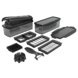 Gem&uuml;seschneider Genius "Nicer Dicer Plus Jubil&auml;ums-Edition, Set 13-tlg.", schwarz, B:14cm H:28,5cm T:13,5cm, Zerkleinerer, Gem&uuml;seschneider, Zerkleiner mit XXL- Messereins&auml;tze