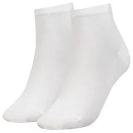 Kurzsocken Tommy Hilfiger "TH WOMEN CASUAL SHORT SOCK 2P", Herren, Gr. 35-38, wei&szlig;, Baumwollmischung, normal, Socken, Mit flacher Zehennaht