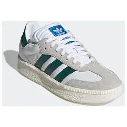 Sneaker Adidas ORIGINALS "SAMBA XLG", Damen, Gr. 42, wei&szlig; (cloud wei&szlig;, collegiate gr&uuml;n, sanftes wei&szlig;), Leder, Schuhe Sneaker, mit erh&ouml;hter Sohle und gepolsterter Zunge