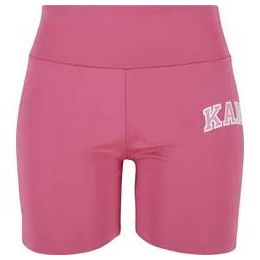 Radlerhose Karl Kani "Karl Kani Damen KW242-031-2 Karl Kani Small Serif Cycling Shorts", Gr. XS, US-Gr&ouml;&szlig;en, pink, 77% Polyester, 23% Elasthan, skinny fit, Hosen Radlerhose