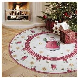 Villeroy & Boch Teppich VILLEROY & BOCH "Toy's Delight Limited Edition Santa Claus", weihnachtsmann, H:3mm &Oslash;:160cm, Polyester, Teppiche, Teppich, Limited Edition, Weihnachten, Wohnzimmer, Baumrock, Waschbar, Rund