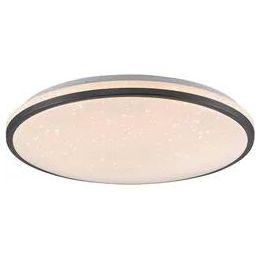 JUST LIGHT Deckenleuchte "KYLE", schwarz, 1, &Oslash; 26cm H: 9,5cm, 1 Stk., Leuchten, LED, dimmbar, Switchmo, Memory, nach Trennung vom Netz, Deckenleuchte