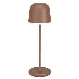 Eglo Tischleuchte "MANNERA", braun (rostbraun), 1, &Oslash; 11cm H: 34cm, 1 Stk., Leuchten, Nachttischlampe Touch dimmbar, kabellos, Tischleuchte, USB-Port, IP54, Tischleuchte