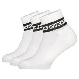alife and kickin Sneakersocken ALIFE & KICKIN "Herren 3 PACK - EnnyAK Sneakersocken, Socken", Herren, Gr. 39-42, wei&szlig; (brilliant wei&szlig;), 75% Baumwolle, 20% Polyester, 3% Polyamid, 2% Elasthan, normal, Socken Sneakersocken, Sneakersocken kn&ouml;chelhoch mit Streifen, aus Baumwolle mit weichem Bund