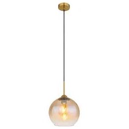 Globo LIGHTING H&auml;ngeleuchte "JAMESSA", messingfarben matt, 1 Stk., Leuchten, H&auml;ngelampe/Pendelleuchte/Esszimmer/Wohnzimmer/Esstisch, H&auml;ngeleuchte