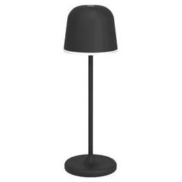Eglo Tischleuchte "MANNERA", schwarz-wei&szlig; (schwarz), 1, &Oslash; 11cm H: 34cm, 1 Stk., Leuchten, Nachttischlampe Touch dimmbar, kabellos, Tischleuchte, USB-Port, IP54, Tischleuchte