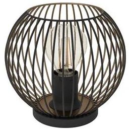 Eglo Tischleuchte "ALMANZORA Tischlampe - Stahl - E27 - 1X60W - IP20", schwarz, kupfer, 1, &Oslash; 20cm H: 18,5cm, 1 Stk., Leuchten, Nachttischlampe, Schreibtischleuchte, Leselampe, H18,5 x &Oslash;20 cm, Tischleuchte
