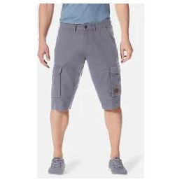 Bermudas HERO by John Medoox "HAMILTON Cargo Longbermuda", Damen, Gr. W38, L&auml;nge 35, grau (steel anthra), Sweatware, 100% Baumwolle, gerade kurz, Hosen Bermudas, Bermuda Casual Funktionsqualit&auml;t f&uuml;r Herren