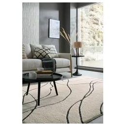 Teppich FLAIR RUGS "Flow", creme, B:200cm H:20mm L:290cm, Kunstfaser, Teppiche, Teppich, aus recyceltem Material