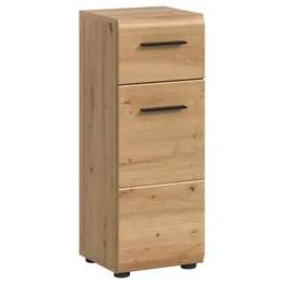 Stauraumschrank Welltime "FLORENZ, TOPSELLER, H&ouml;he 80 cm, 1 T&uuml;r, 1 Schubkasten", artisan oak nb, B:30cm H:80cm T:30cm, FSC-zertifizierter Holzwerkstoff, MDF, Schr&auml;nke, Stauraumschrank, T&uuml;ranschlag wechselbar, hochwertige MDF Front, Badschrank, Bad