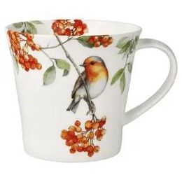 Tasse Goebel "Coffee-/Tea Mug Rotkehlchen", bunt, B:10,5cm H:9,5cm, Porzellan, Trinkgef&auml;&szlig;e, Tasse