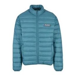 Allwetterjacke Karl Kani "Karl Kani Karl Kani Sport Patch Light Puffer Jacket", Herren, Gr. S, petrol, 100% Polyester, mehrfarbig, normal, amerikanischer Ausschnitt, Jacken