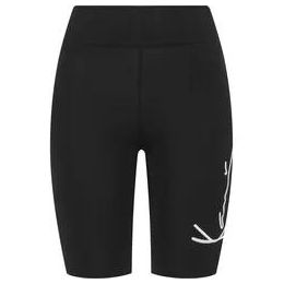 Radlerhose Karl Kani "Karl Kani Damen Karl Kani Signature Essential Cycling Shorts", Gr. L, US-Gr&ouml;&szlig;en, schwarz, 95% Baumwolle, 5% Elasthan, skinny fit, Hosen Radlerhose
