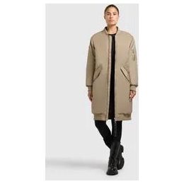 Wintermantel Khujo "LULU", Damen, Gr. S, bomber beige, Twill, 100% Nylon, unifarben, regular fit knielang, eingesetzt Rippb&uuml;ndchen, M&auml;ntel Wintermantel