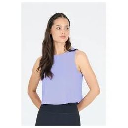 ENDURANCE ATHLECIA Tanktop ATHLECIA "Kerensky", Damen, Gr. 46, lila (flieder), 85% Polyamid, 15% Elasthan, unifarben, kurz, Rundhals, Tops Tanktop, Mit Quick-Dry-Funktion