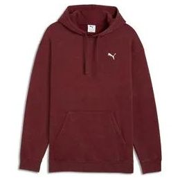 Kapuzensweatshirt Puma "ESS ELEVATED RELAXED WASH HOODIE FL", Herren, Gr. L, rot (ruby shimmer), Fleece, Obermaterial: 66% Baumwolle, 34% Polyester, bedruckt, relaxed fit normal, angesetztes B&uuml;ndchen, Sweatshirts, f&uuml;r sportlichen und l&auml;ssigen Look, aus weicher Baumwollmischung