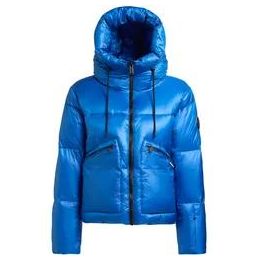 Steppjacke Khujo "LUNA", Damen, Gr. S, royal blau, 100% Nylon, unifarben, regular fit h&uuml;ftlang, eingesetzt elastischer Bund mit Windstopper, Jacken Steppjacke