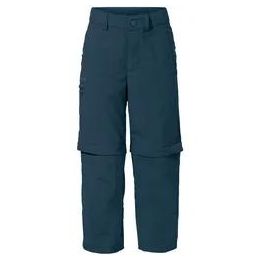 Zip-off-Hose Vaude "KIDS DETECTIVE ANTIMOS ZO PANTS", M&auml;dchen, Gr. 104, N-Gr, blau (schwarz sea), Obermaterial: 100% Polyamid, unifarben, Hosen Outdoorhose, f&uuml;r Wandern, mit Anti-Moskito-Ausr&uuml;stung, mit mehreren Taschen