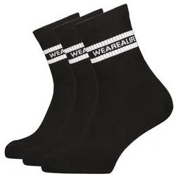 alife and kickin Tennissocken ALIFE & KICKIN "Damen 3 PACK - HenjaAK Langsocken, Tennissocken, Socken", Damen, Gr. 43-46, schwarz, 75% Baumwolle, 20% Polyester, 3% Polyamid, 2% Elasthan, normal, Socken Tennissocken, sportliche Tennissocken mit Streifen, aus Baumwolle mit weichem Bund