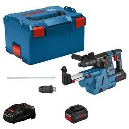 Akku-Bohrhammer Bosch PROFESSIONAL "&raquo;GBH 18V-26F&laquo;", blau, Bohrmaschinen, Inkl. 2x Akkus 5,5Ah und Ladeger&auml;t, mit SDS plus, in L-BOXX 238