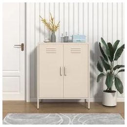 W&auml;scheschrank OTTO HOME "Siena Metallschrank Stahlschrank Mehrzweckschrank Beistellschrank", cremewei&szlig;, B:80cm H:101cm T:40cm, Metall, Schr&auml;nke