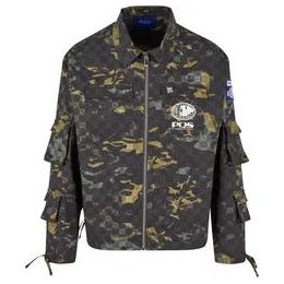 Allwetterjacke PEQUS "PEQUS PEQUS Aether Camo Jacket", Herren, Gr. M, gr&uuml;n, 100% Polyester, mehrfarbig, normal, amerikanischer Ausschnitt, Jacken