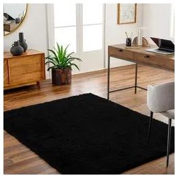 Hochflor-Teppich LIVABLISS "DADU", schwarz, B:200cm H:47mm L:275cm, Kunstfaser, Teppiche