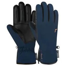 Skihandschuhe Reusch "TIFFANY R-TEX XT", Damen, Gr. 7.5, blau, 88% Polyamid, 8% Ziegenleder, 4% Elasthan, mehrfarbig, Handschuhe, mit innovativer Insert-Membran