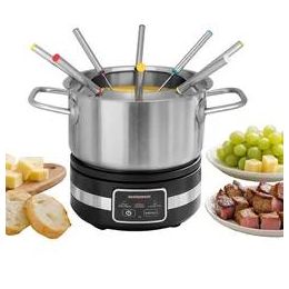 Gastroback Fondue "Fondue MultiCook 4-in-1 & Kochplatte", silberfarben, Fondues