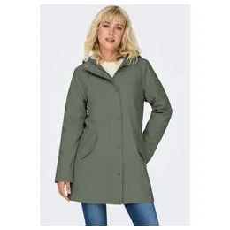 Funktionsmantel Only "ONLSALLY RAINCOAT OTW NOOS", Damen, Gr. S, wei&szlig; (castor gray detail:wei&szlig; teddy), Web, Obermaterial: 100% Polyester, unifarben, figurumspielend Po-bedeckend, hoch geschlossener Ausschnitt, M&auml;ntel, mit Kapuze und Teddypl&uuml;schfutter