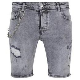 Shorts 2Y Premium "2Y Premium Herren 2Y Jeans Shorts", Herren, Gr. 33, Normalgr&ouml;&szlig;en, grau, 97% Baumwolle, 3% Elasthan, unifarben, slim fit, Hosen Shorts