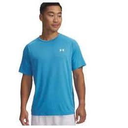 Trainingsshirt Under Armour "UA TECH 2.0 SS TEE", Herren, Gr. 4XL, ether blau, Jersey, Obermaterial: 100% Polyester, normal, Rundhals, Raglan&auml;rmel abgesteppt, Shirts, optimierte Passform, schnell trocknend, atmungsaktiv