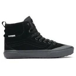 Sneaker Vans "ASHWOOD HI DECON", Herren, Gr. 46, schwarz (schwarz, schwarz), Leder, Synthetik, Textil, Schuhe Sneaker