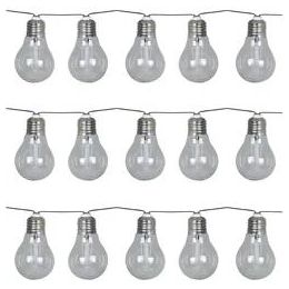 Luxform Lichterkette "Solar-Lichterkette Corfu Partybeleuchtung - 15xLED", transparent (transparant), Lichterketten, Aus Glas gefertigt, Lichterkette