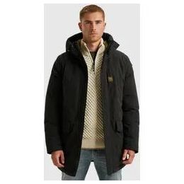 PME-Legend Parka PME LEGEND, Herren, Gr. XXL, jet schwarz, Web, Obermaterial: 100% Nylon, unifarben, normal ca. Mitte Oberschenkel, Rundhals, B&uuml;ndchen, Jacken Parka, mit Kapuze