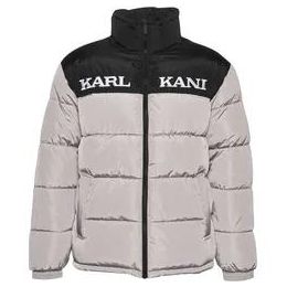 Winterjacke Karl Kani "Karl Kani Herren", Herren, Gr. XXS, light grau, 100% Polyester, mehrfarbig, normal, hoch geschlossener Ausschnitt, Jacken Winterjacke