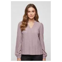 Blusenshirt Only "ONLMELANIE L/S SPLIT TOP JRS", Damen, Gr. S, keepsake lila, Jersey, Obermaterial: 98% Polyester, 2% Elasthan, unifarben, regular fit, Rundhals, Shirts Blusenshirt